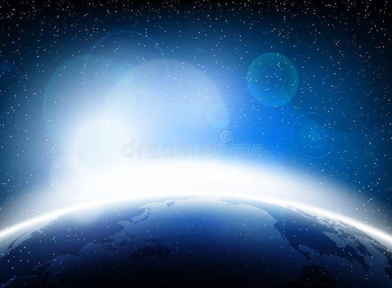 Earth and rays stock illustration. Illustration of globe - 23538355