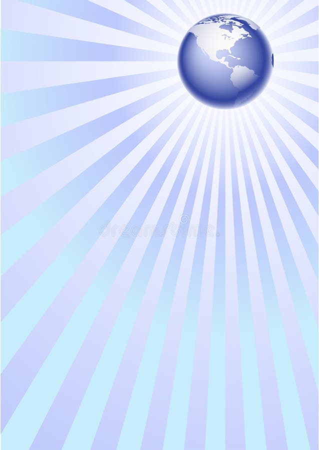 Earth and rays stock illustration. Illustration of globe - 23152646