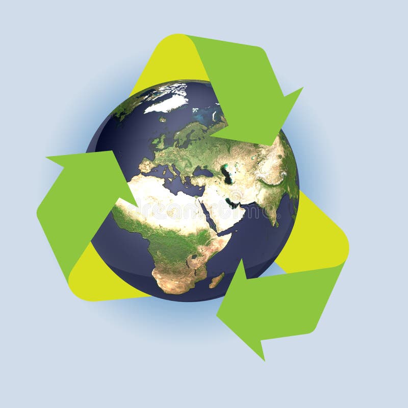 Keep the Earth - Recycle. Allegory with Globe and Space Stock Vector ...