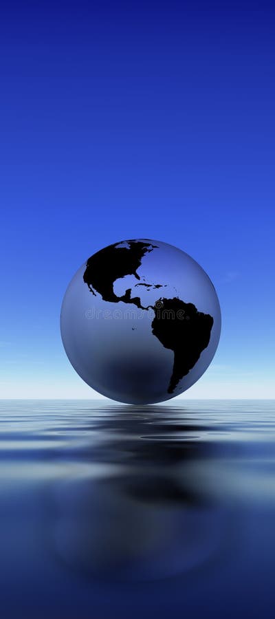 Ecology and Pollution Concept : Blue Planet Earth Globe Floating on ...