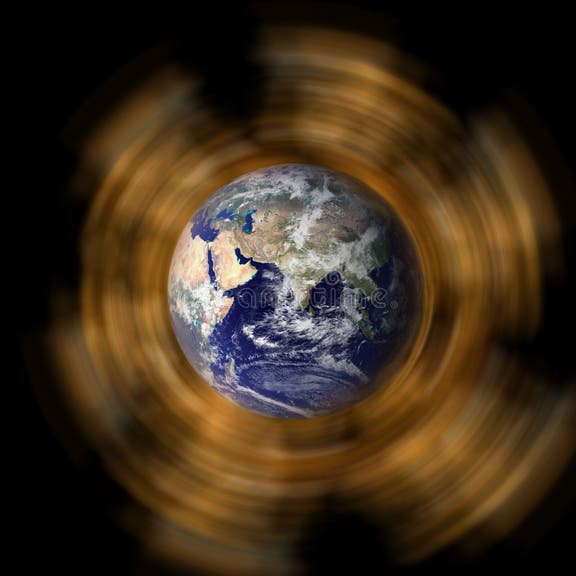 Earth with rings stock image. Image of world, circled - 2411403