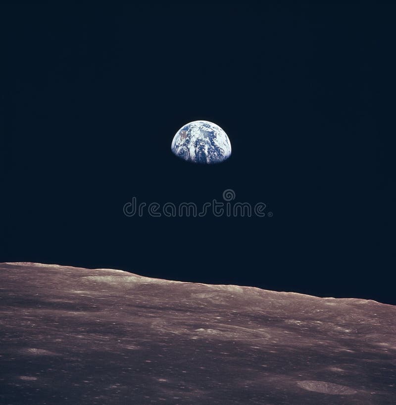Earth Rise As Seen From Lunar Surface Picture. Image: 218696485