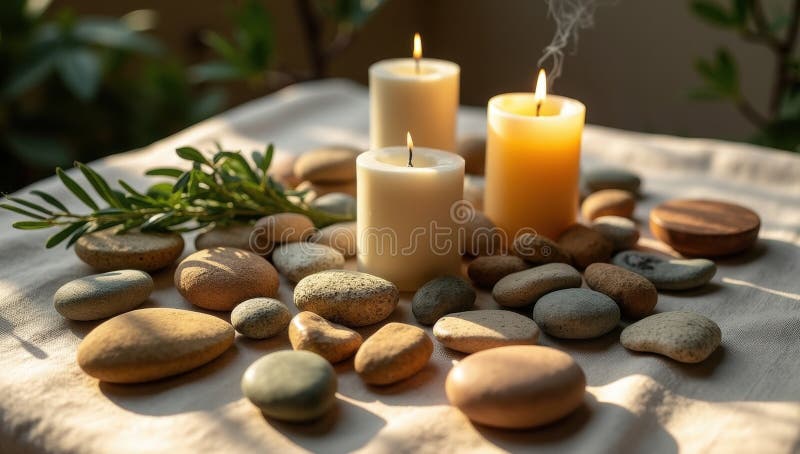 Earth Ritual Altar Flat Lay Stock Photo - Image of mystery, occult ...
