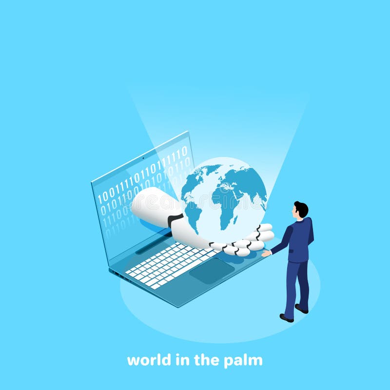 World Map in palm stock vector. Illustration of world - 24517161