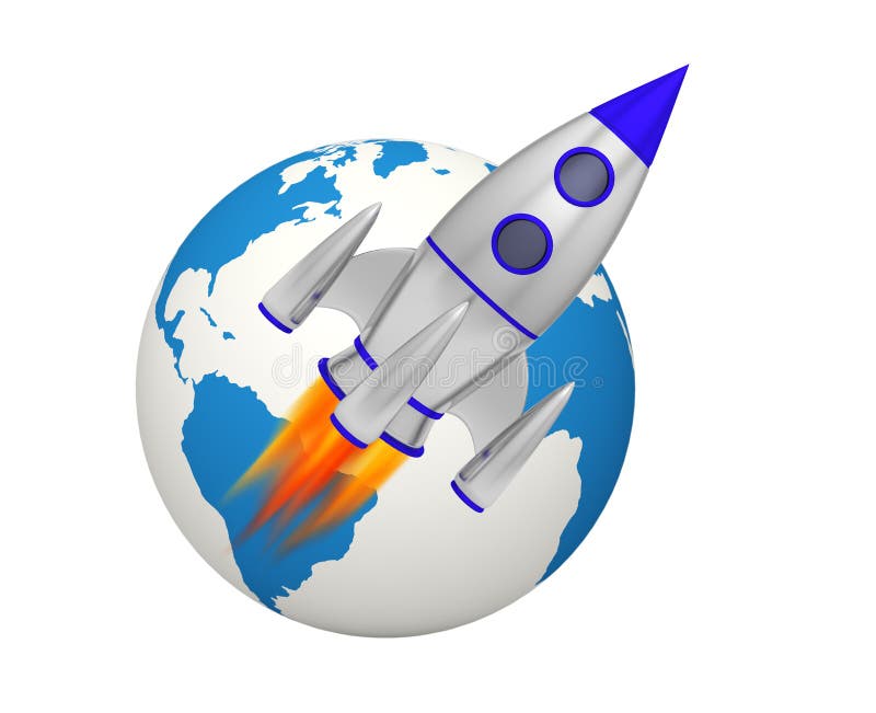 Rocket Takeoff stock illustration. Illustration of torch - 1515008