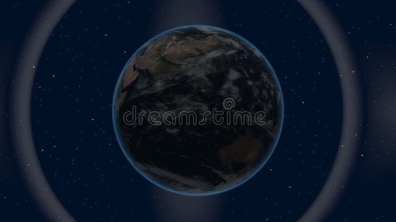 Earth rotates in space stock footage. Video of exploration - 202066300