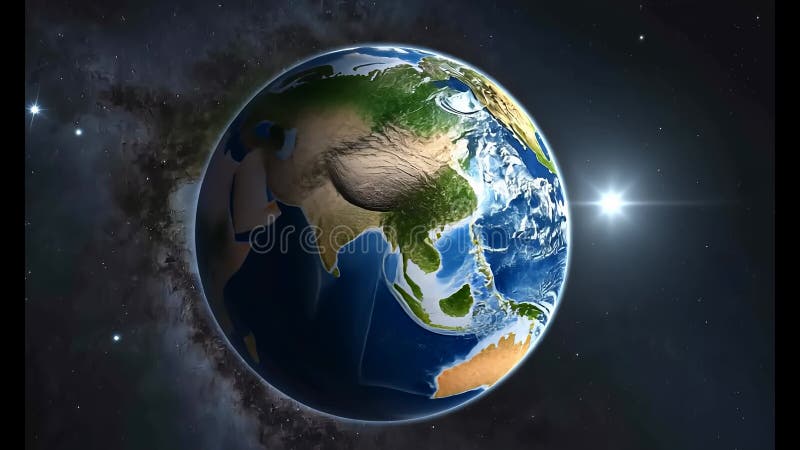 The Earth is Rotating As Seen from Space Stock Footage - Video of ...