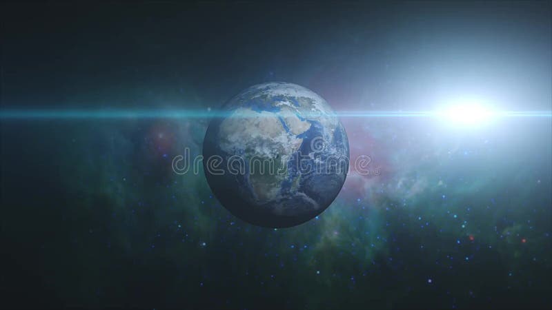 Realistic Planet Earth in Space 4k Video Stock Footage - Video of ...