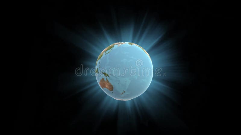 Earth Rotation Around Sun - 3D Render Stock Video Footage - Video of ...
