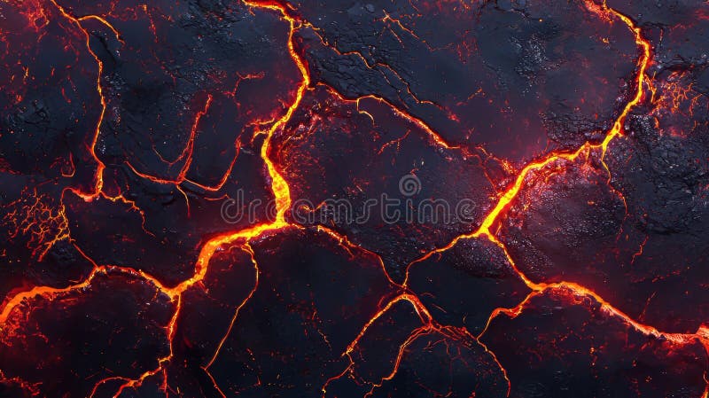The Earth S Crust Cracks when Molten Lava Flows through Them. Stock ...