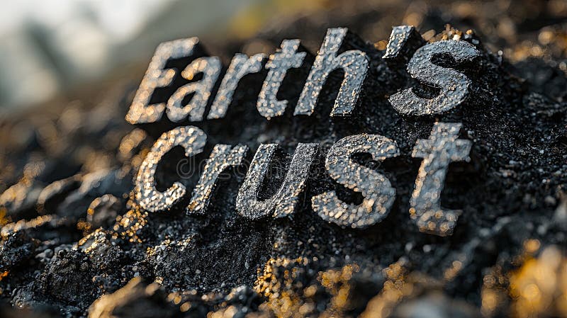 Earth S Crust Lettering on Textured Soil Surface in Close-up View Stock ...