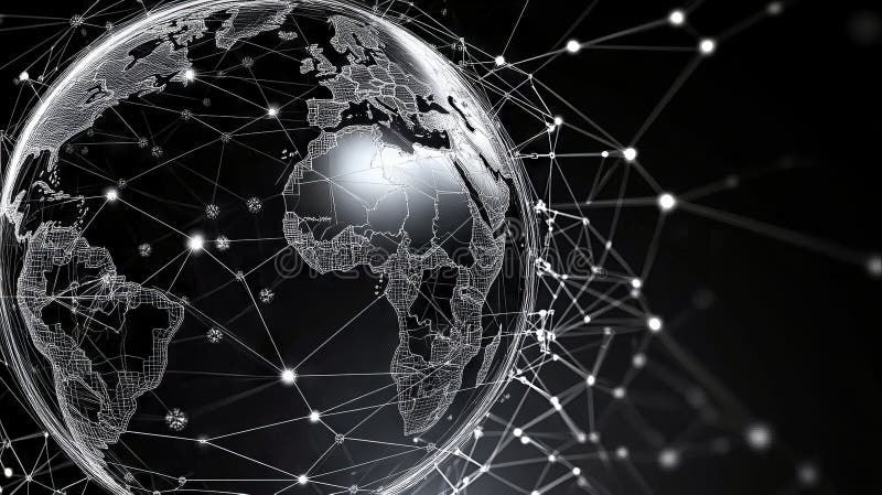 Earth S Global Network is an Abstract Design that Connects Continents ...