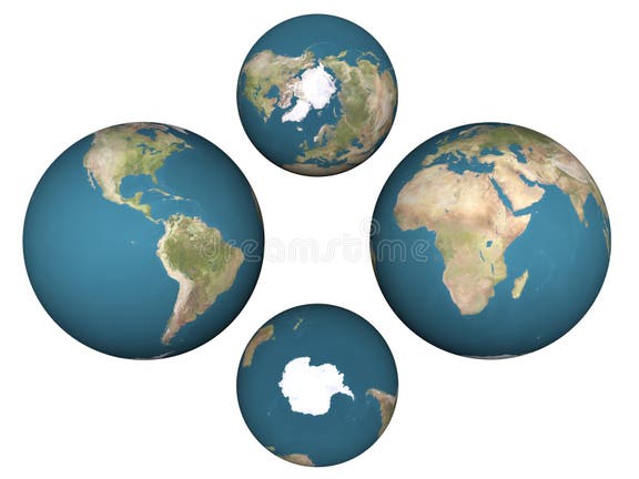 Four Hemispheres Earth Stock Illustrations – 6 Four Hemispheres Earth ...
