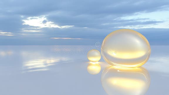 Earth S Sphere is Reflected in the Serene Sky, Where Clouds Float ...