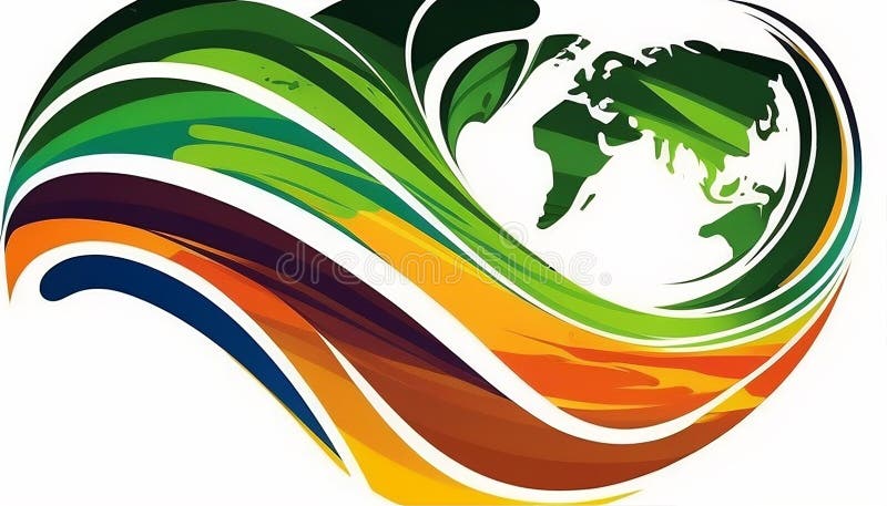 Earth S Vibrant Vector Art Logo, Made with Generative AI Stock ...