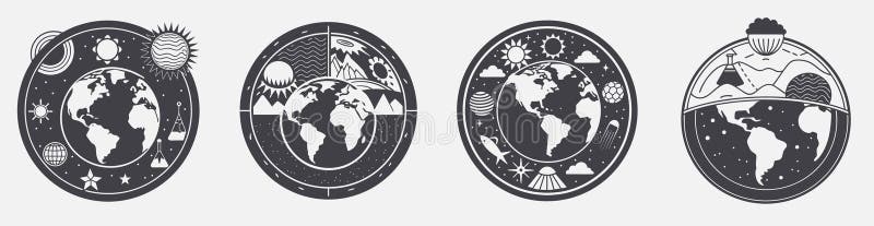 Earth Science Concepts Themed Template Collection, Earths Orbit Sun ...