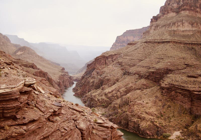 Mountain in a Canyon Formed by Erosion Stock Photo - Image of ...