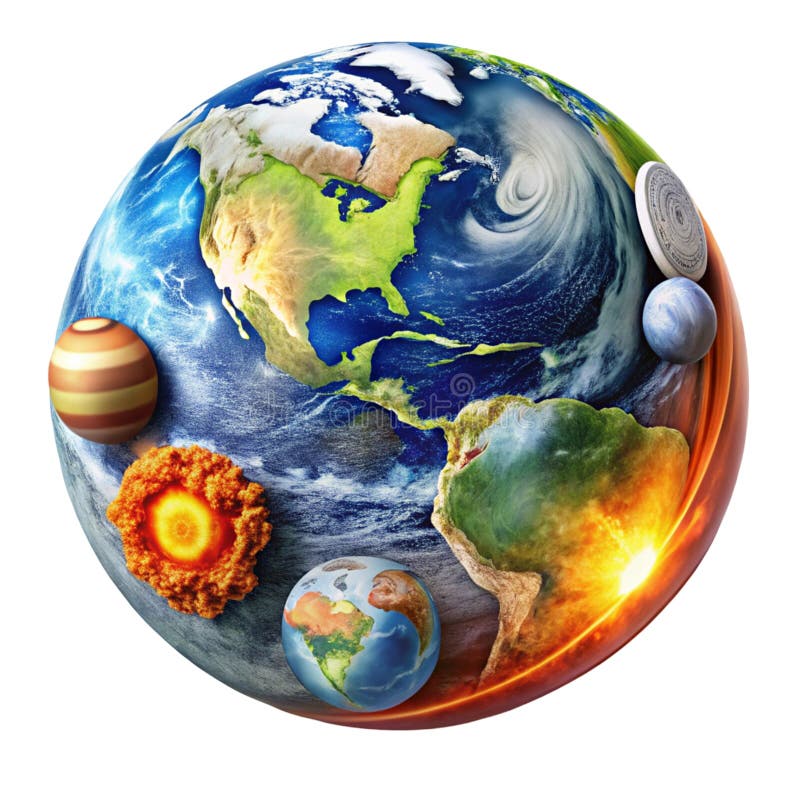 Earth Science Isolated on White Background Stock Illustration ...