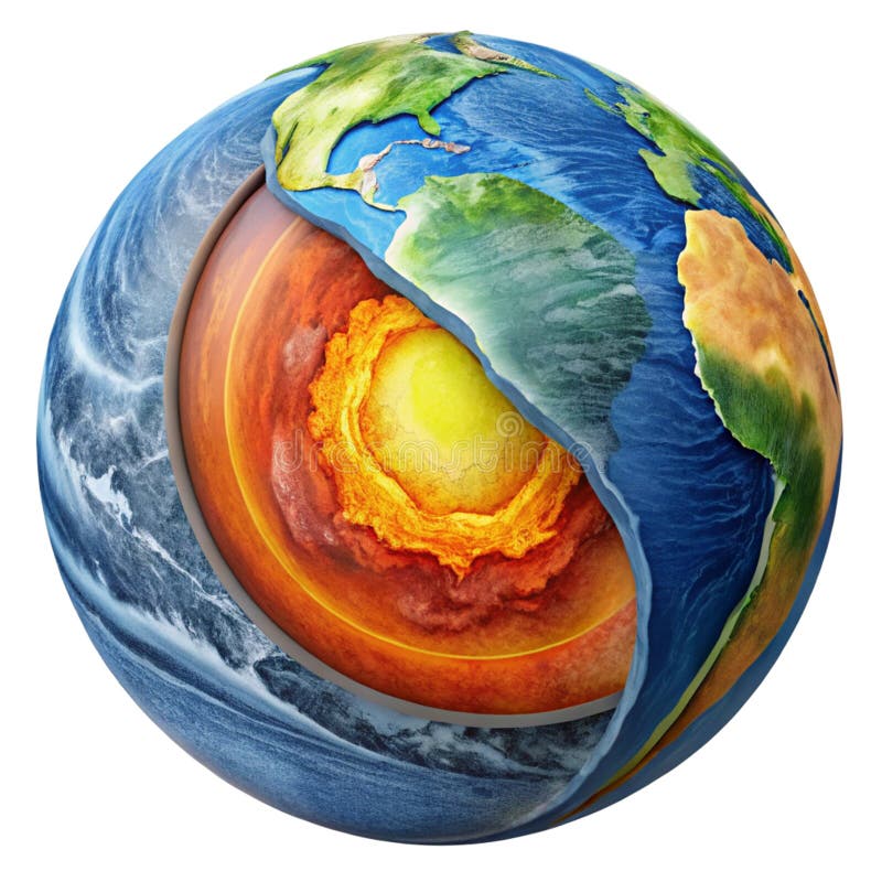 Earth Science Isolated on White Background Stock Illustration ...