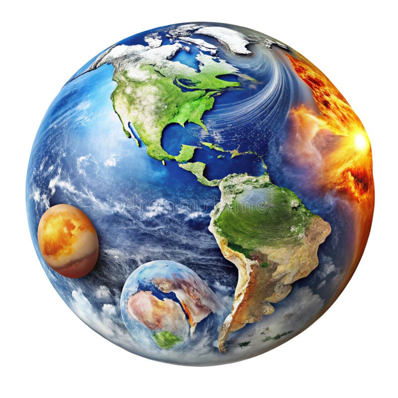 Earth Science Isolated on White Background Stock Illustration ...