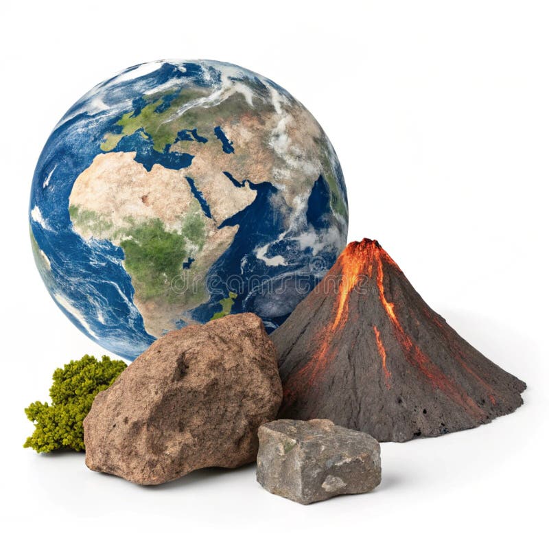 Earth Science Isolated on White Background Stock Illustration ...