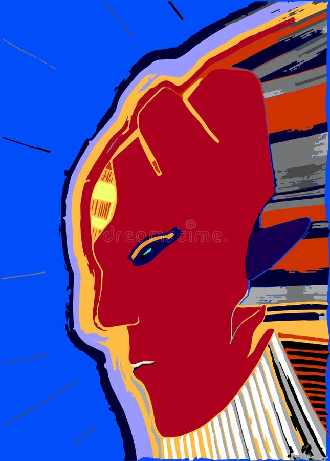 Shamanic Tribal Red Mask Representing Earth Stock Vector - Illustration ...