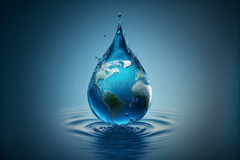 Earth in the Shape of a Drop from Two Hands. UN Climate Change ...