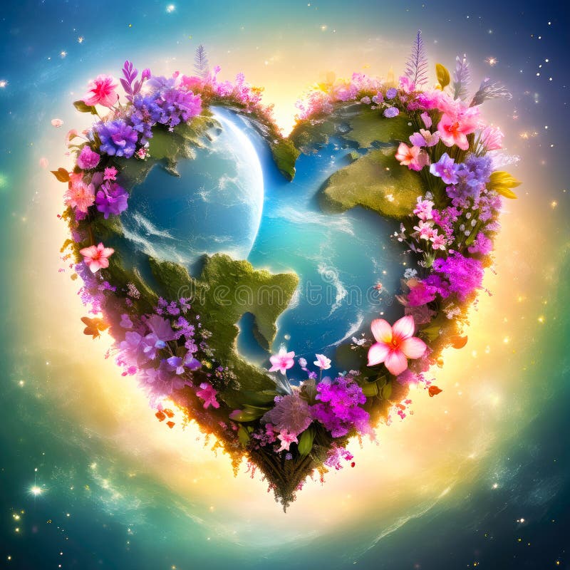 The Earth in the Shape of a Heart. Environment Theme Stock Photo ...