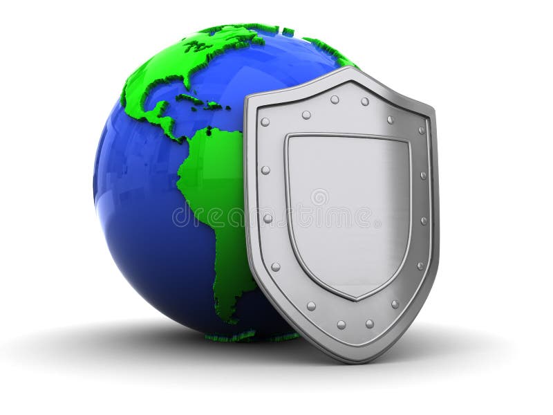 Protection Shield firewall stock vector. Illustration of internet ...