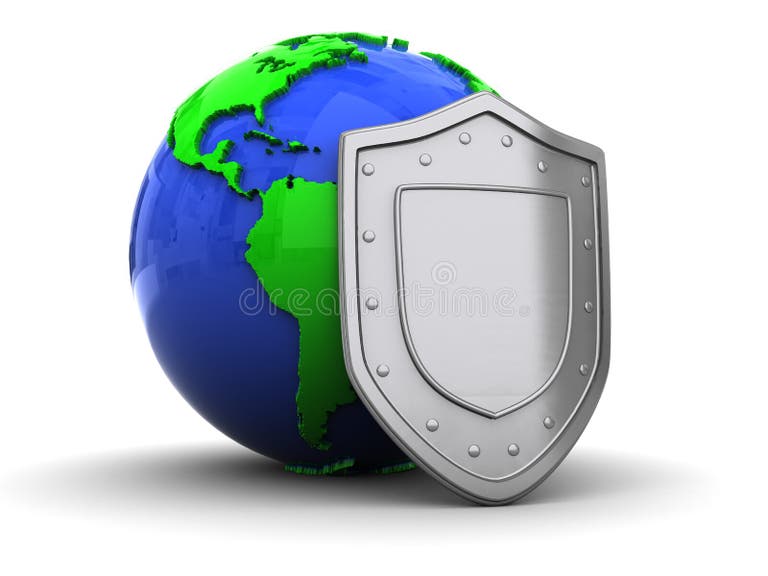 Earth and shield stock illustration. Illustration of insignia - 10951956