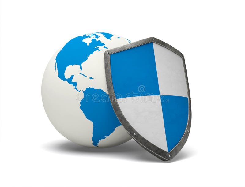 Earth Shield Protect System Ecology Climate Planet Stock Illustration ...