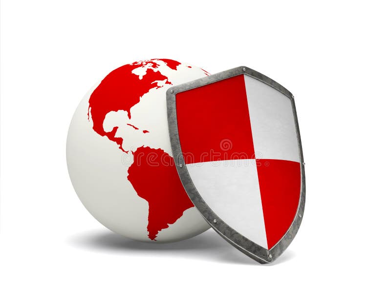 Earth Shield Protect System Ecology Climate Planet Stock Illustration ...