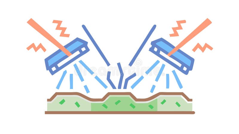 Earth Shock Icon: Seismic Activity Ground Rupture, Vector Design ...