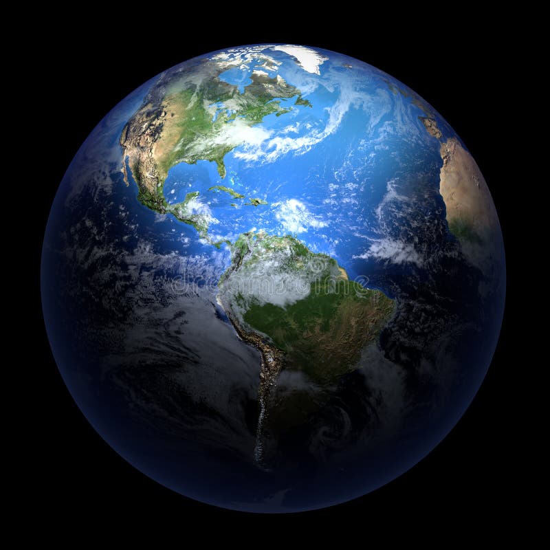 North America, the View from Stock Illustration - Illustration of land ...