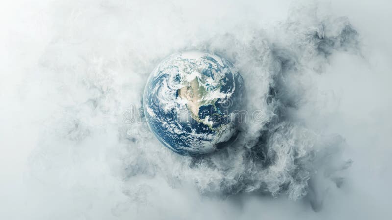 The Earth Shrouded in Smoke, Representing the Concepts of Air Pollution ...