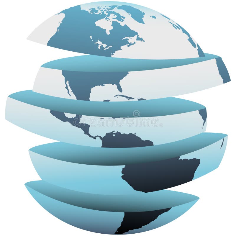 Earth slice with landscape stock vector. Illustration of glacier - 27134884