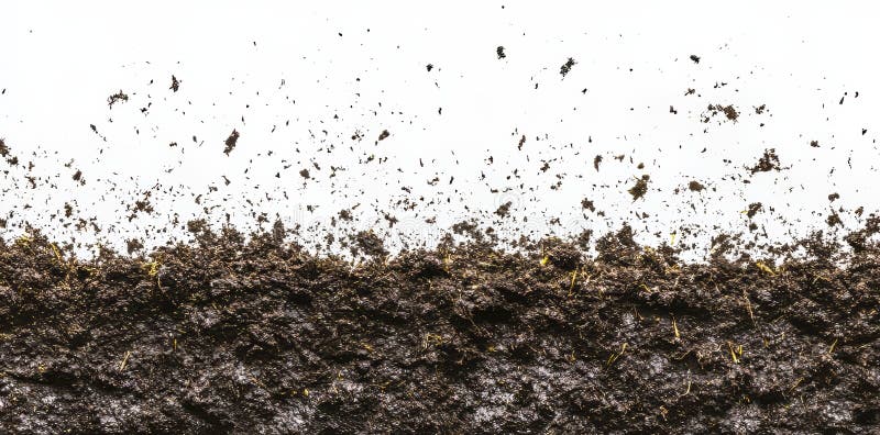 Earth or Soil Falling in Isolation on White or Transparent Stock Stock ...