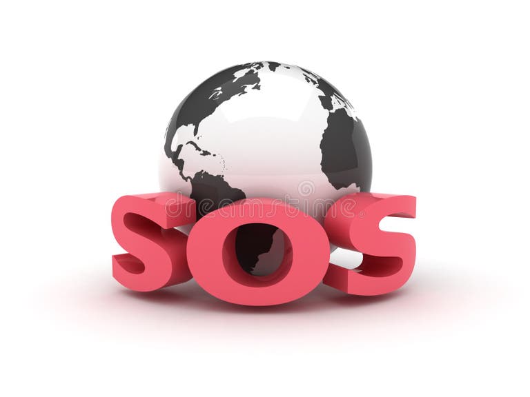 Earth SOS stock illustration. Illustration of hope, awareness - 9532599