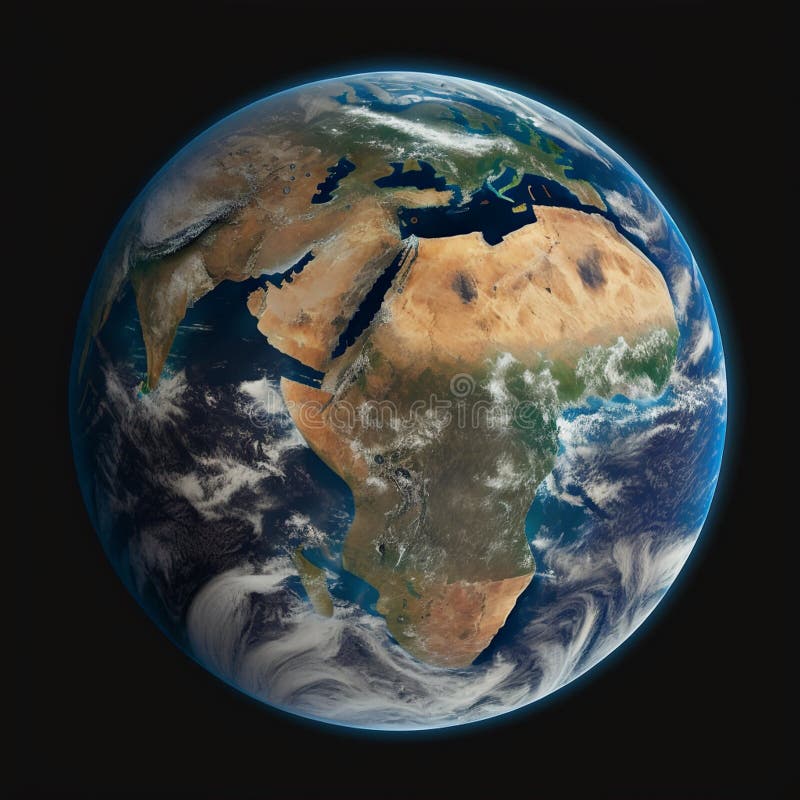 Earth in space stock image. Image of continent, light - 295261905