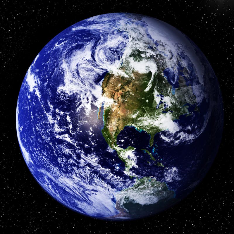 Earth in space stock illustration. Illustration of world - 3292257