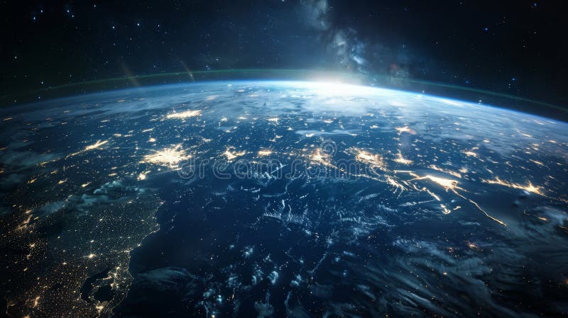The Earth from Space.AI Generated Image Stock Photo - Image of orbit ...