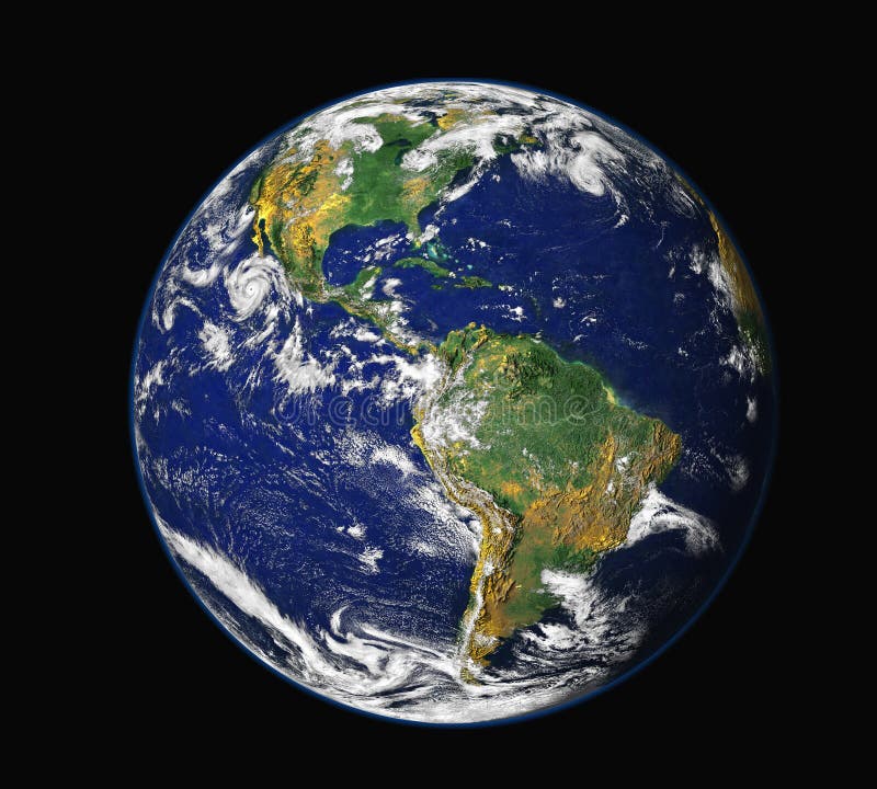 Earth from space - America stock illustration. Illustration of cloud ...