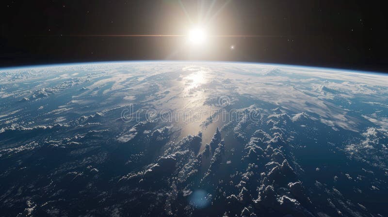 The Earth from Space during the Daytime, with a Few Scattered Clouds ...