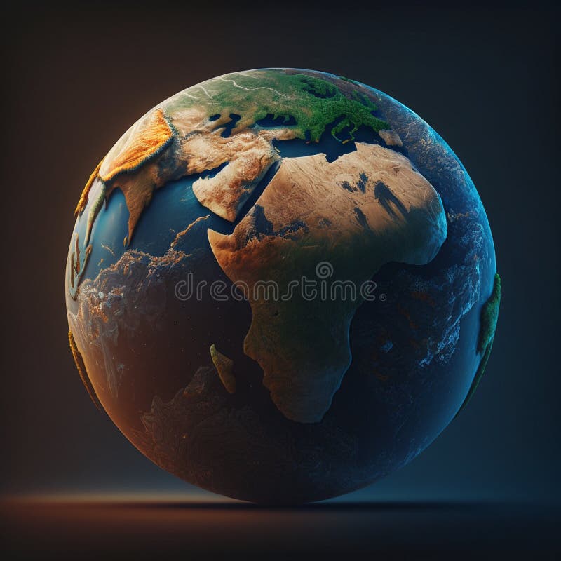 Earth Globe on Black Earth Globe Earth in Space Stock Illustration ...