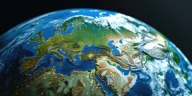 Earth from Space stock image. Image of ocean, universe - 374843991