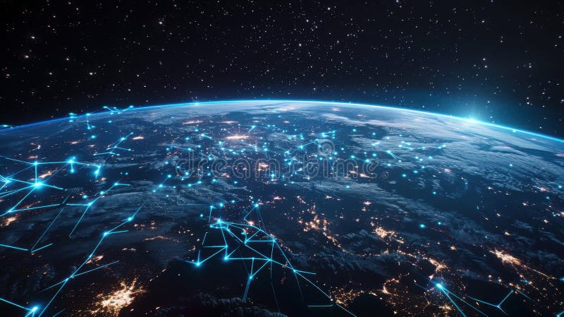 The Earth from Space.AI Generated Image Stock Image - Image of mapping ...