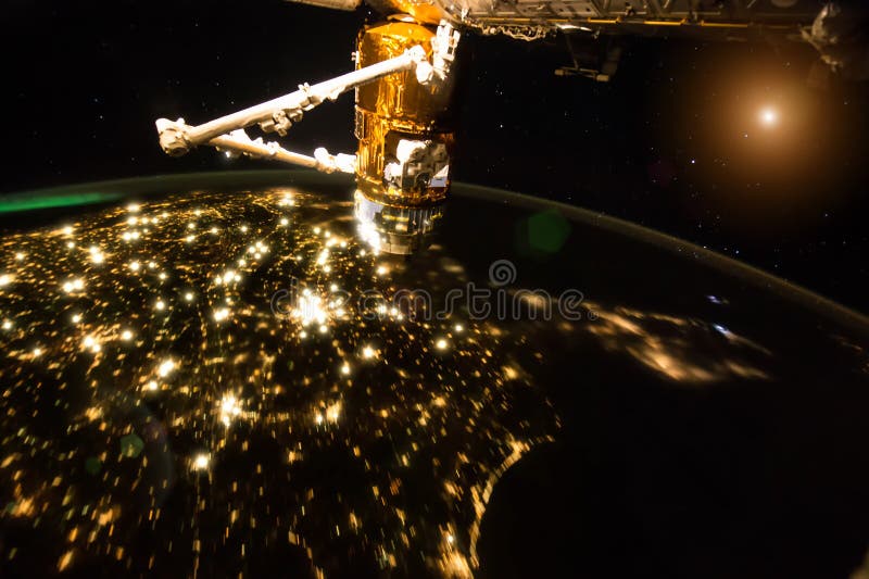 Earth from Space at Night. the Elements of this Image Furnished Y NASA ...
