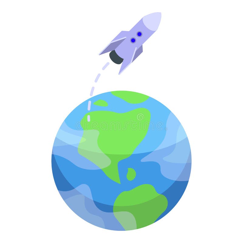 Earth Space Ship Icon Isometric Vector. Planet Game Stock Vector ...