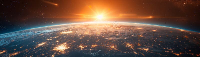 The Earth from Space, Showing the North and South Hemispheres Stock ...