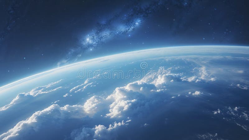 Earth from Space a Stunning View of Our Planet and the Cosmos. Stock ...
